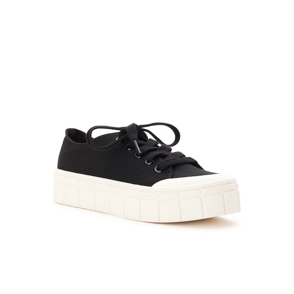NOBO | Shoes | Chunky Lug Sole Black Canvas Womens Sneakers Are So ...